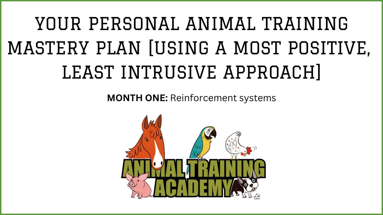 Reinforcement systems | Animal Training Academy